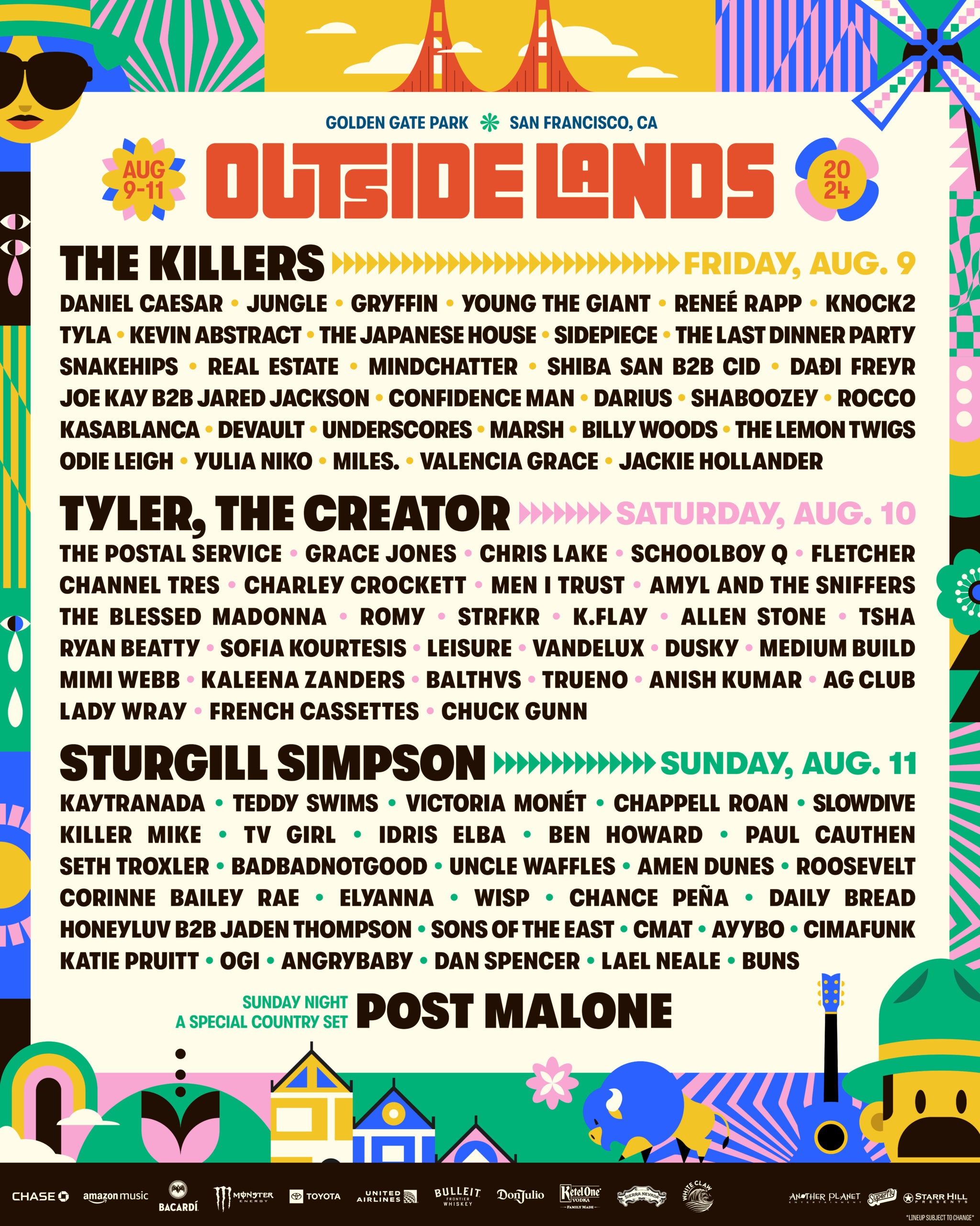 Outside Lands Announces Single Day Lineup - Culture Fiend